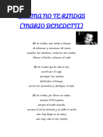 No Te Rindas - Mario Benedetti | PDF | Poesía
