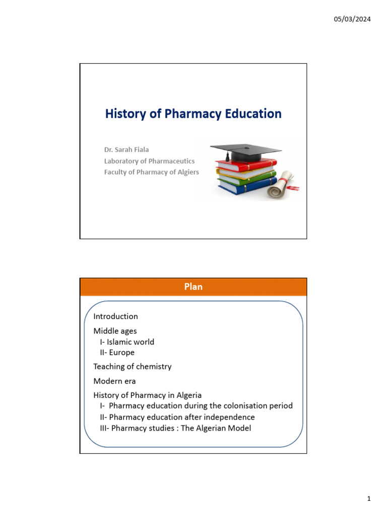 History of Pharmacy Education Overview | PDF | Pharmacy | Health Care