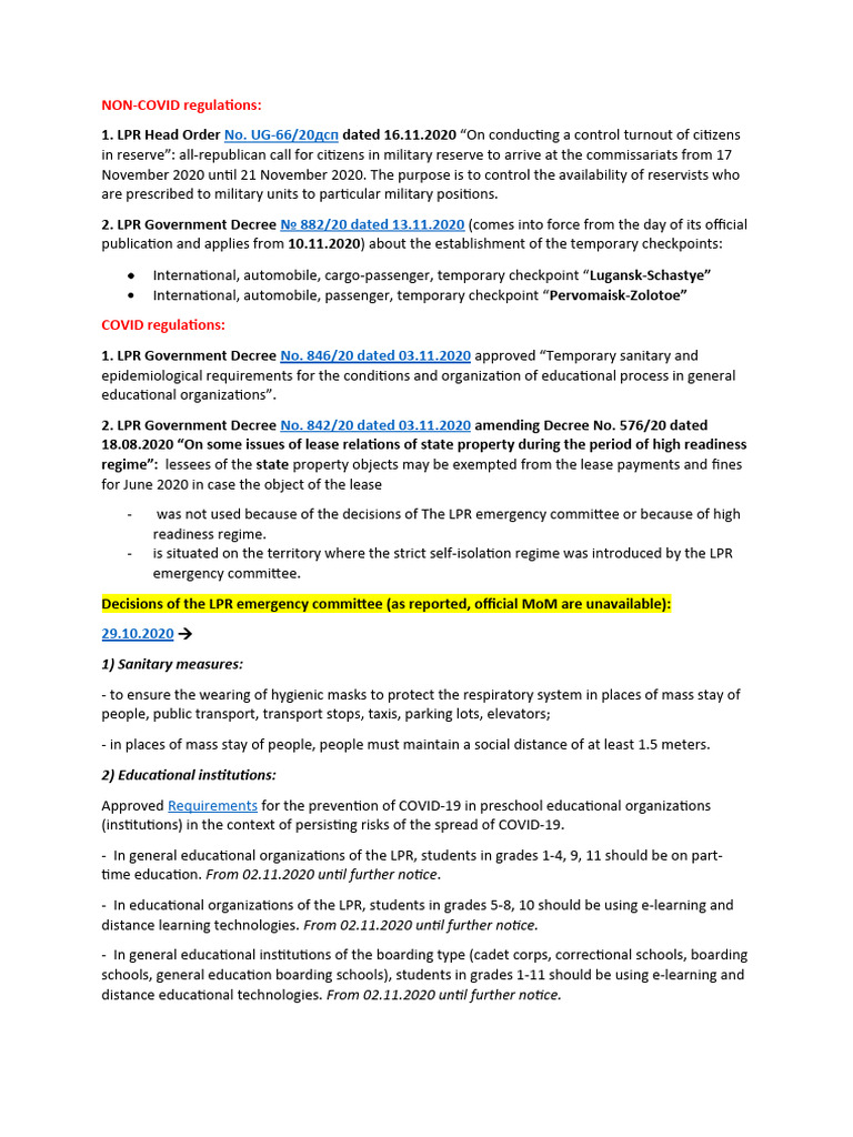 LPR Regulations: COVID & Non-COVID Measures | PDF | Nightclub | Pandemic