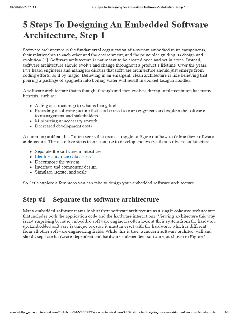 Embedded Software Design Guide | PDF | Software Architecture | Embedded System
