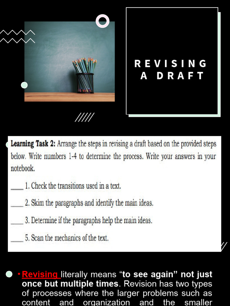 Lesson 7 8 Revising A Draft | PDF
