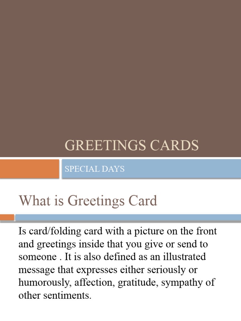 Greetings Card Essentials and Uses | PDF | Self-Improvement | Wellness