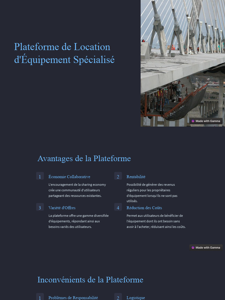Plateforme de Location DEquipement Specialise | PDF | Assurance | Commercialisation