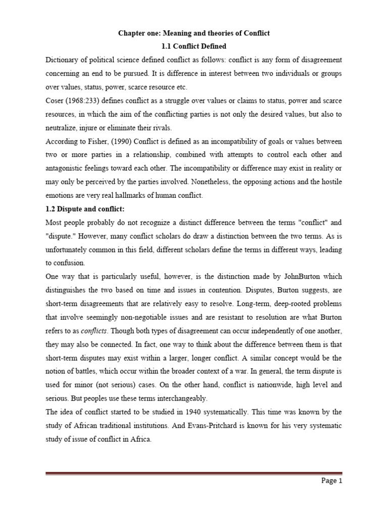 Conflict and Conflict Management Handout | PDF | Mediation | Conflict ...