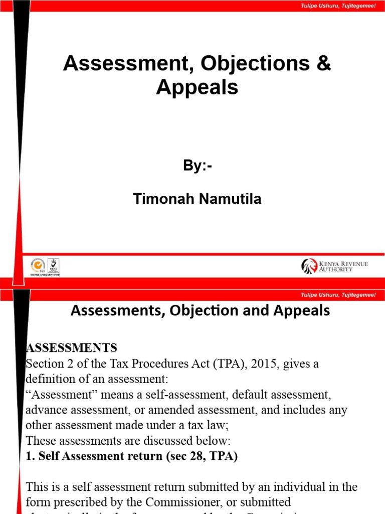 Assessment Objection and Appeals | PDF | Taxes | Taxpayer