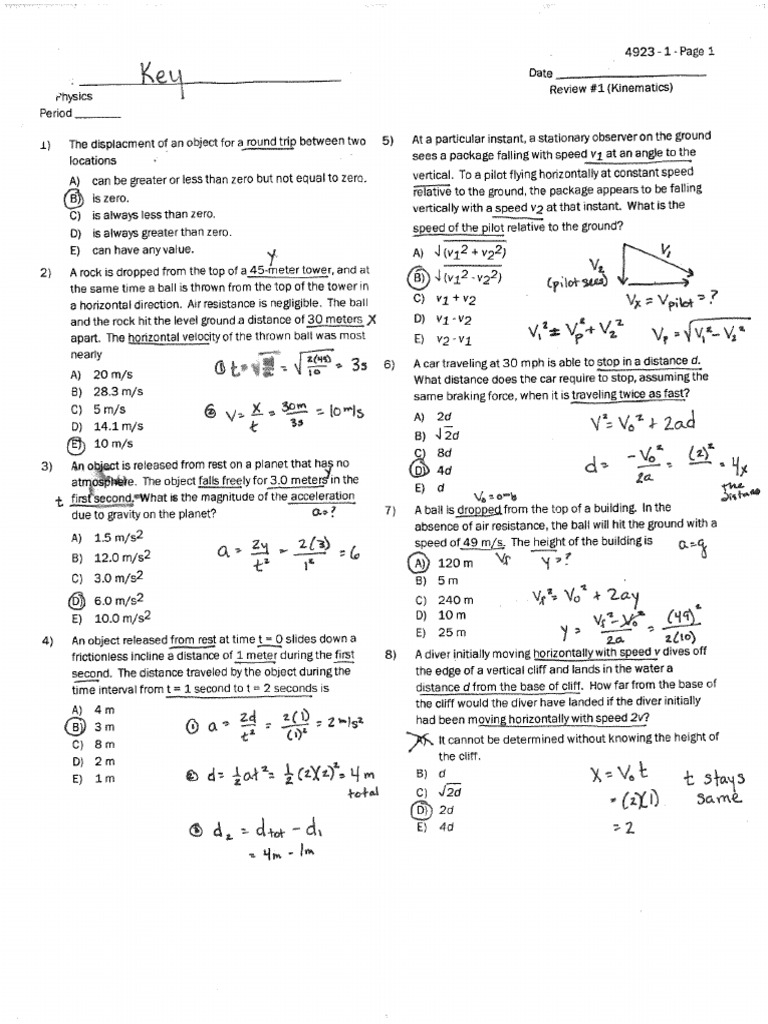 Unit02 Kinematics Review | PDF