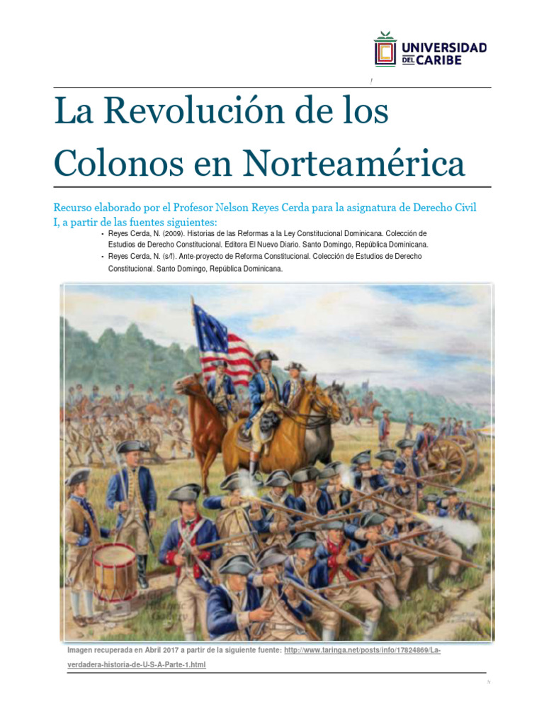 Revolución de los Colonos en EE.UU. | PDF | Declaración de ...