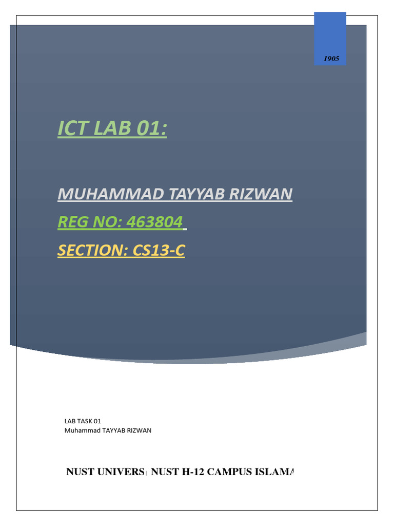 Ict Lab Task 1 | PDF | Software | Information Technology Ict Lab Task 1 | PDF | Software | Information Technology