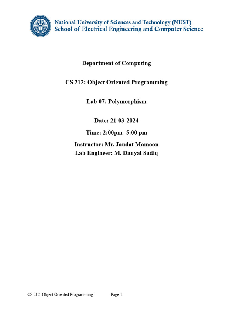 Lab 7 JAVA OOP | PDF