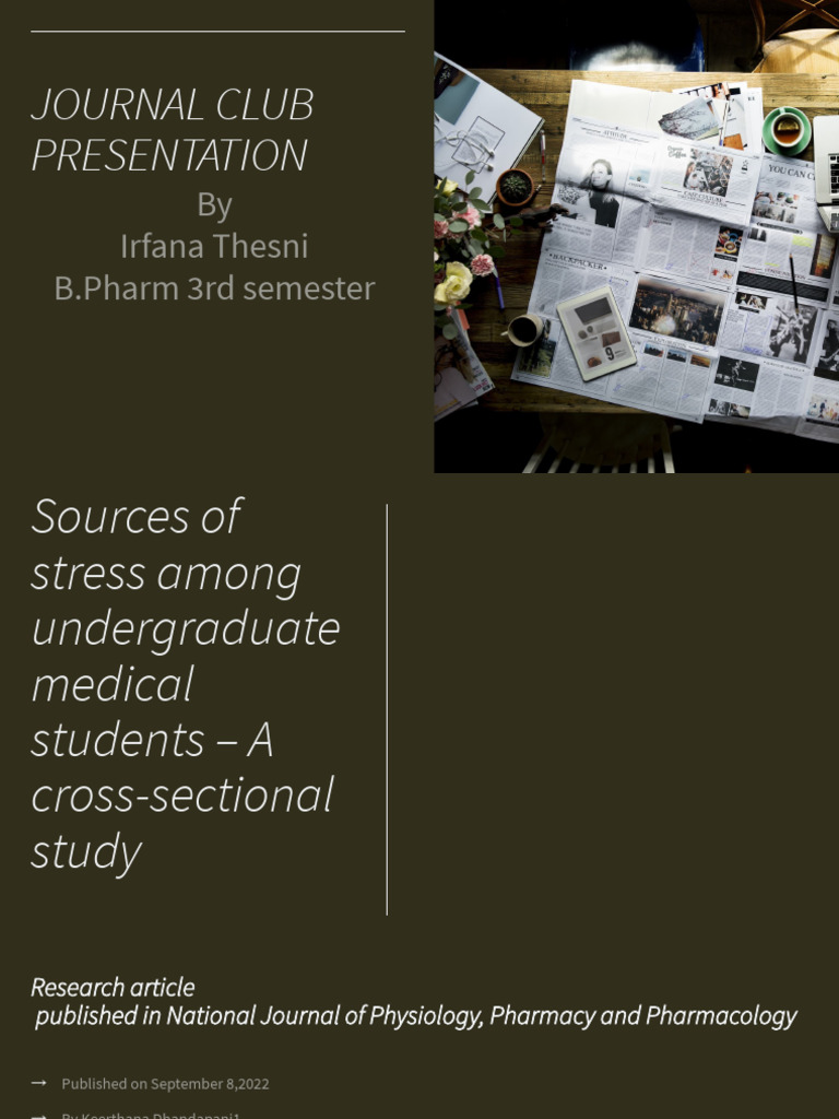 Journal Club Presentation Irfana | PDF | Stress (Biology) | Major ...