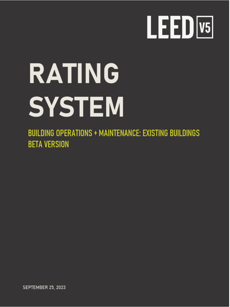 GREEN BUILDING COUNCIL - Leed v5.0 - Rating System For Building Operations and Maintenance | PDF ...