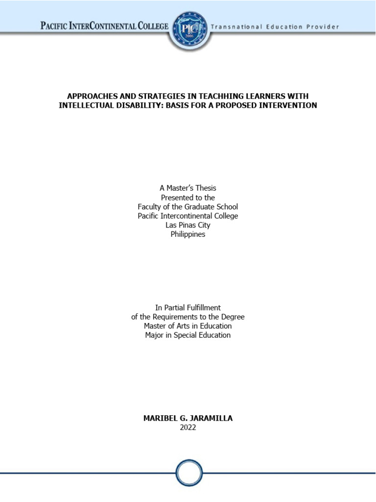 Final Thesis | PDF | Constructivism (Philosophy Of Education) | Individualized Education Program
