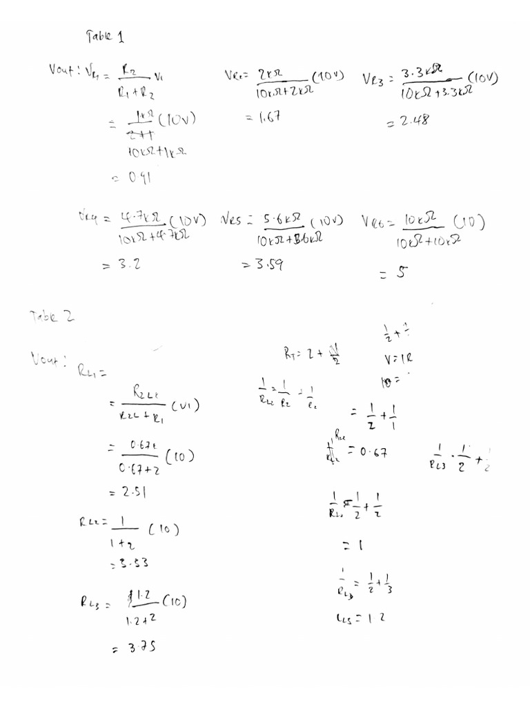 Calculation Lab Electric 6 | PDF