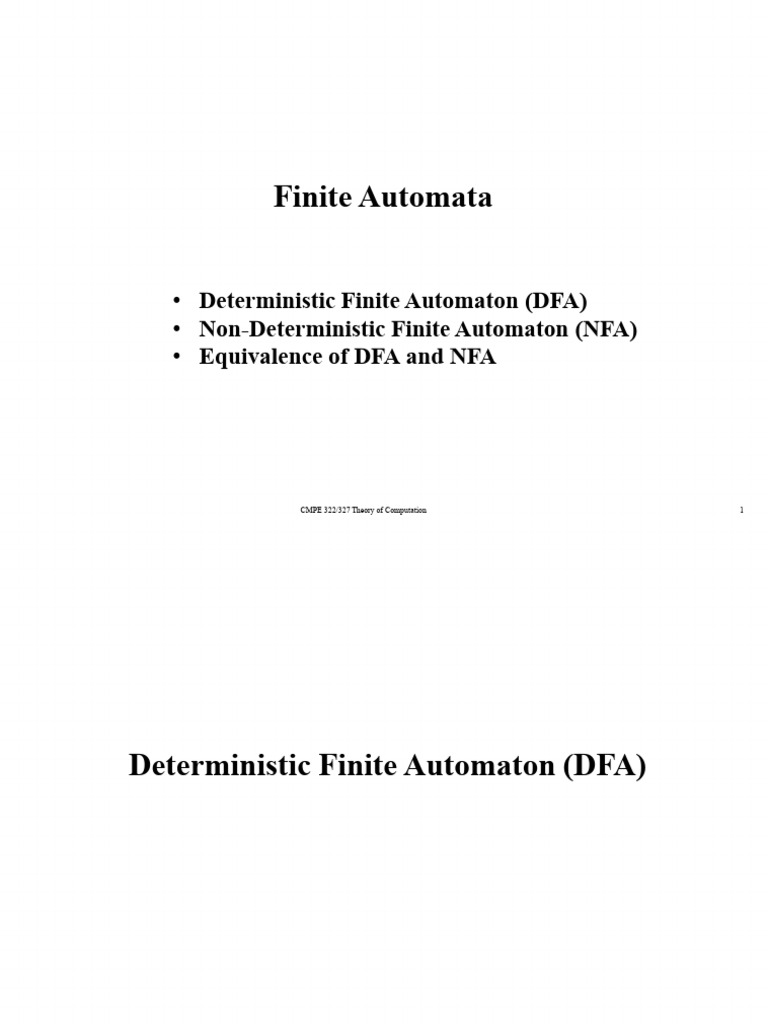 Finiteautomata Pdf Theory Of Computation Mathematical Logic