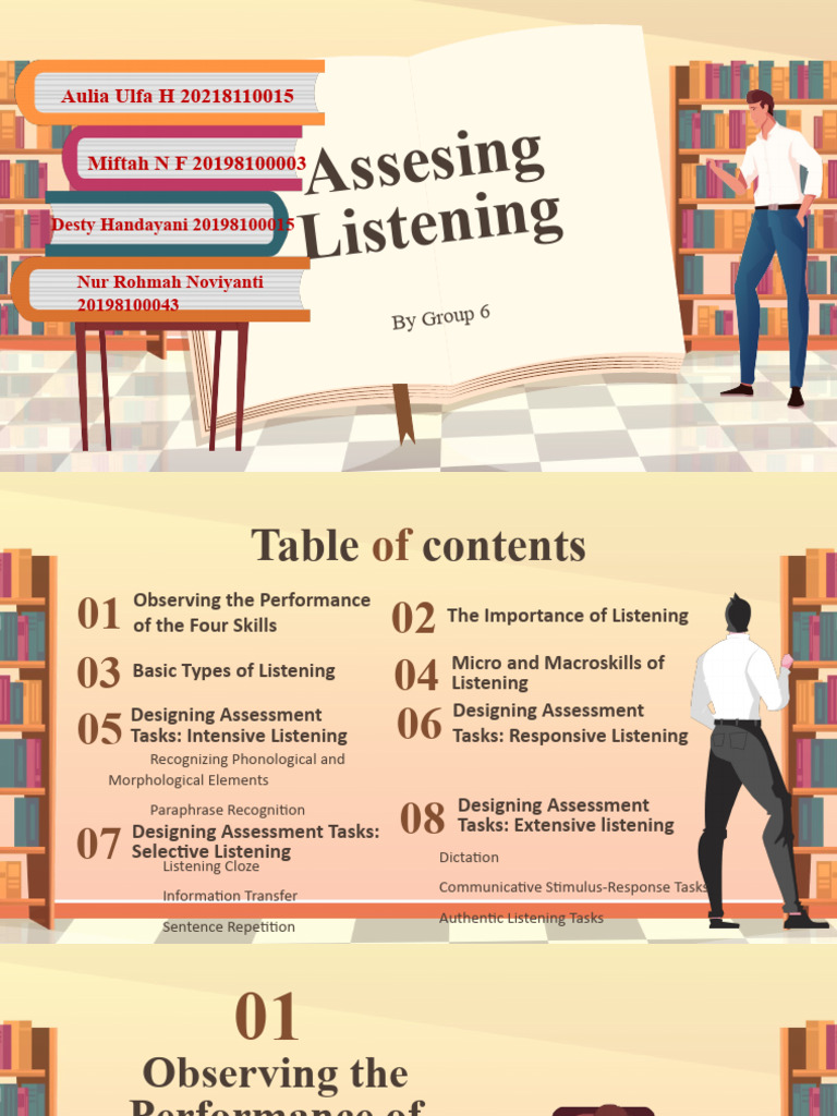 Assesing Listening by Group 6 | PDF