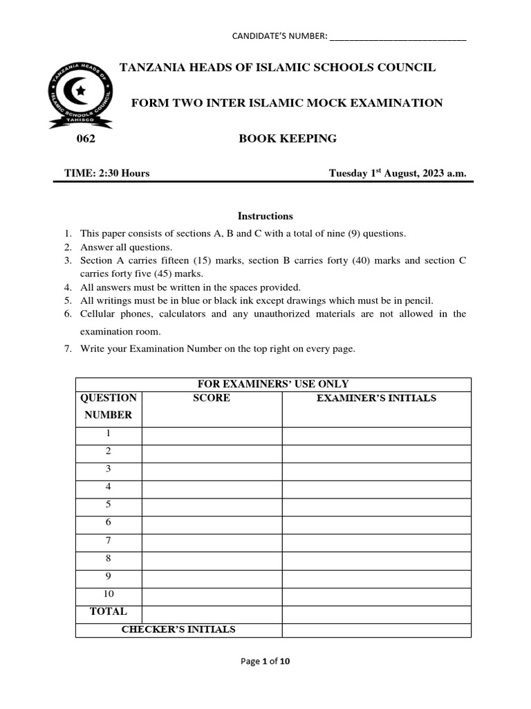 Book Keeping Form Ii 2023-1 | PDF | Debits And Credits | Economies