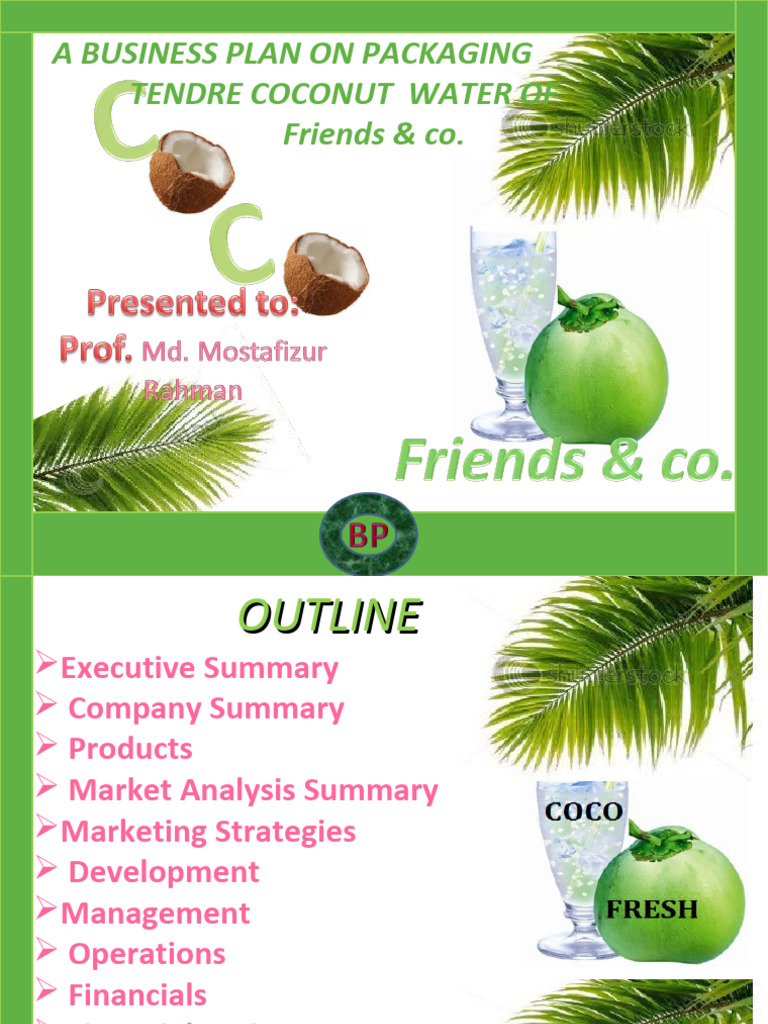 Business Plan On Packaging Coconut Water | Download Free PDF | Business ...