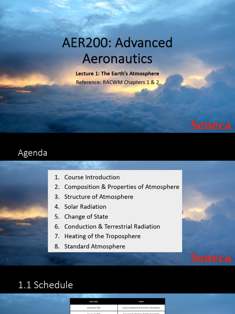 AER200 Lecture 1 | PDF | Atmosphere Of Earth | Troposphere