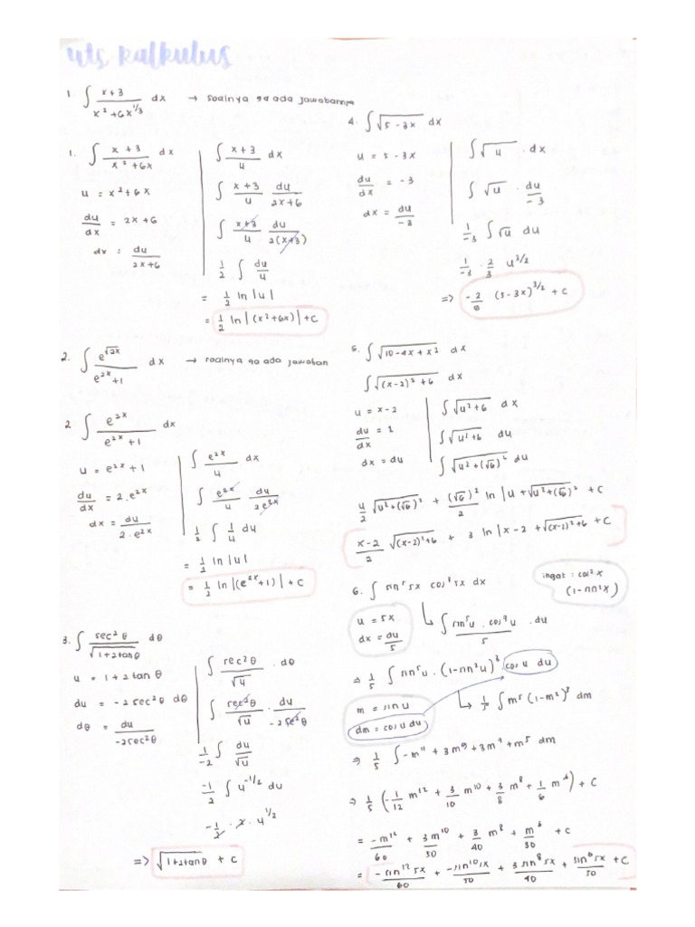Uts Kalkulus 2 | PDF