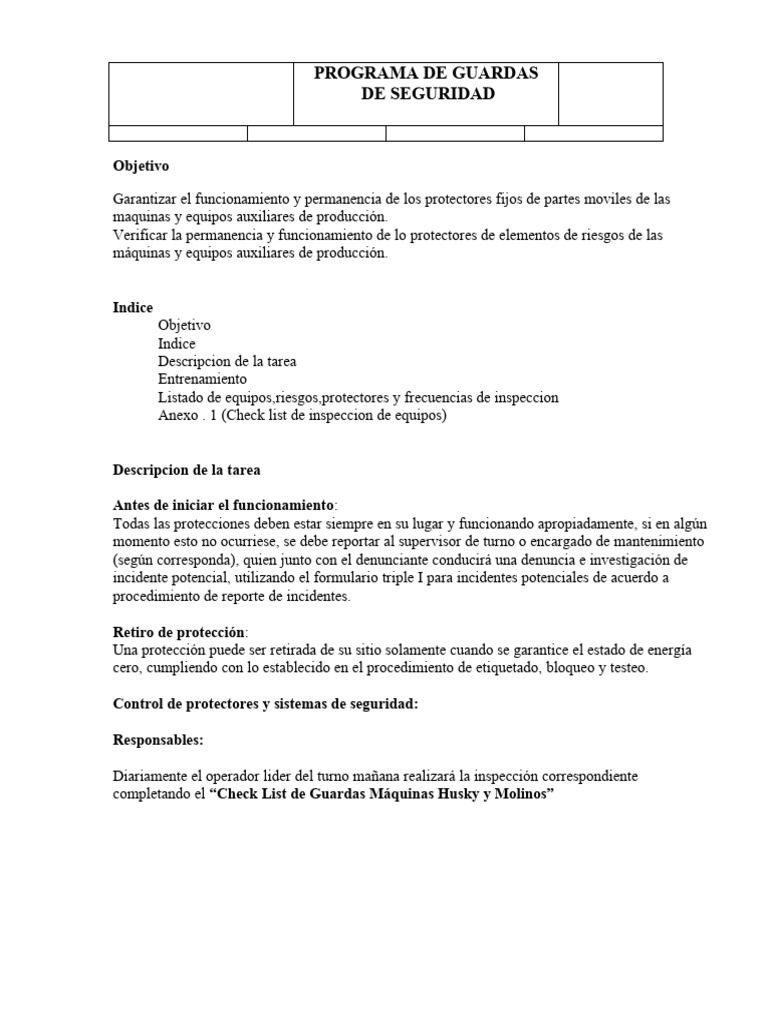 Control de Guardas de Proteccion | PDF | Informática | Tecnología