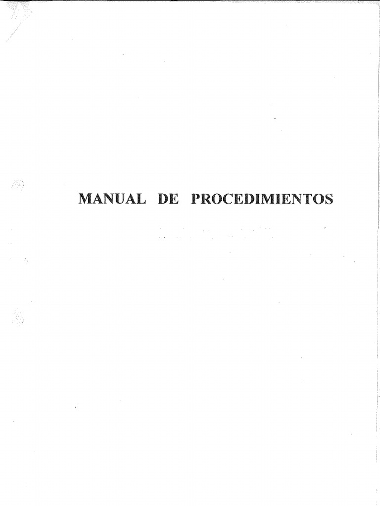 Manual de Procedimientos | PDF