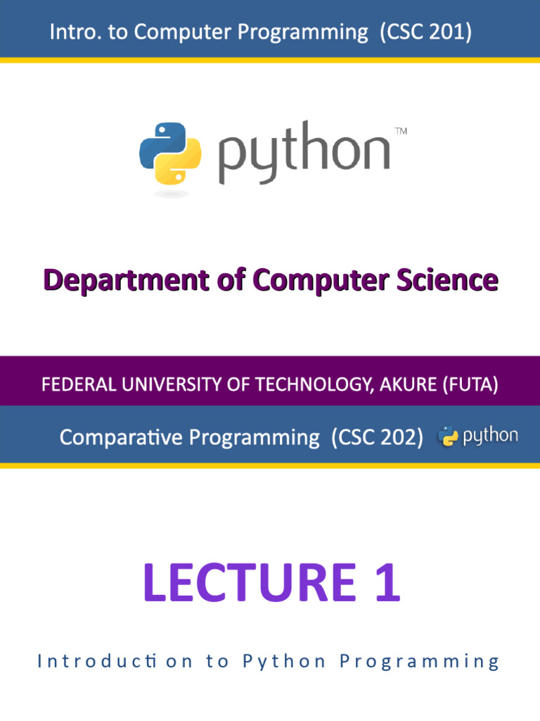 CSC 201 Lecture Slides | PDF