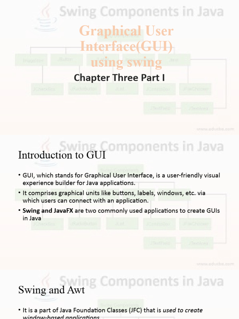 AdvJava CH3 GUI Part1 | PDF | Computer Engineering | Software Development