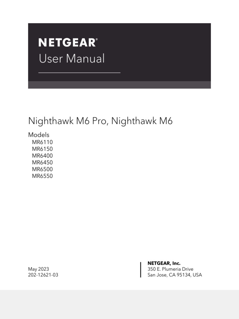 Netgear Mr6500 Mr6110 Um en | PDF | Wi Fi | World Wide Web