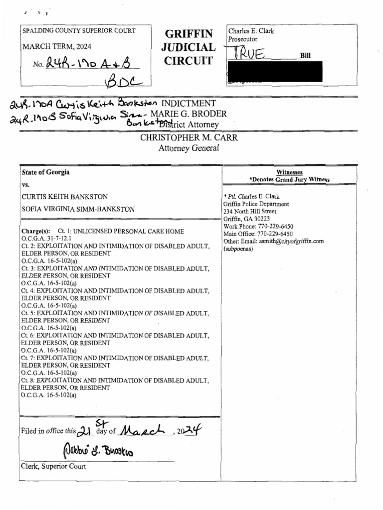 Spalding County Bankston Indictment | PDF | Plea | Arraignment