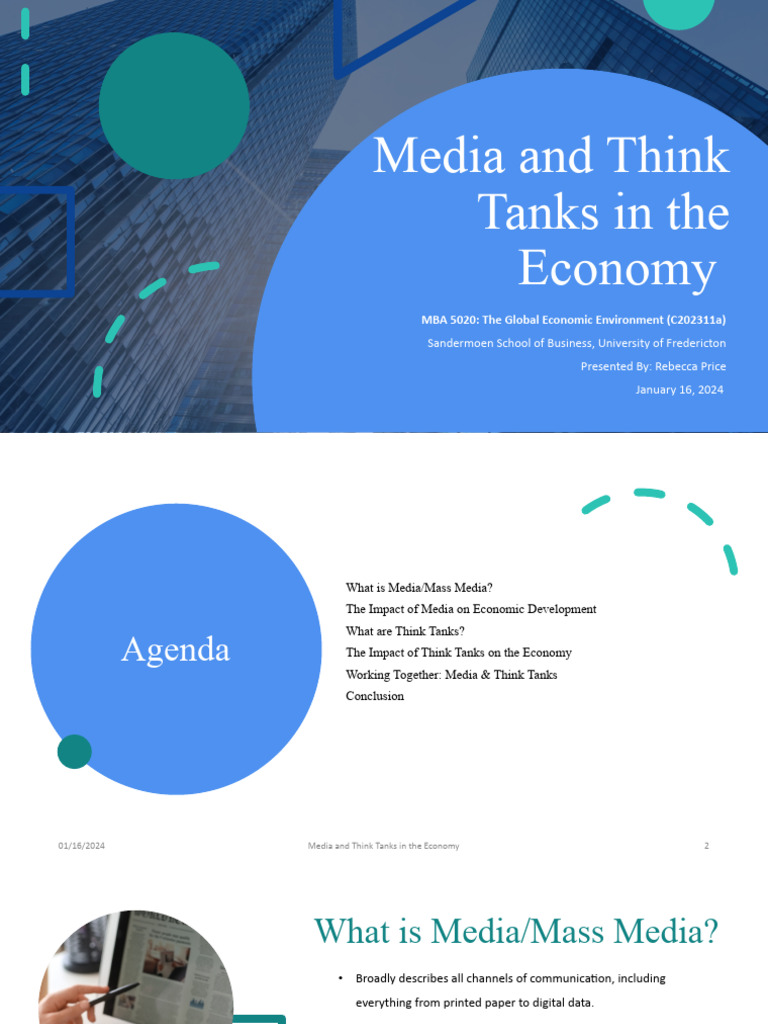 MBA 5020 Presentation - Media and Think Tanks in The Economy | PDF ...