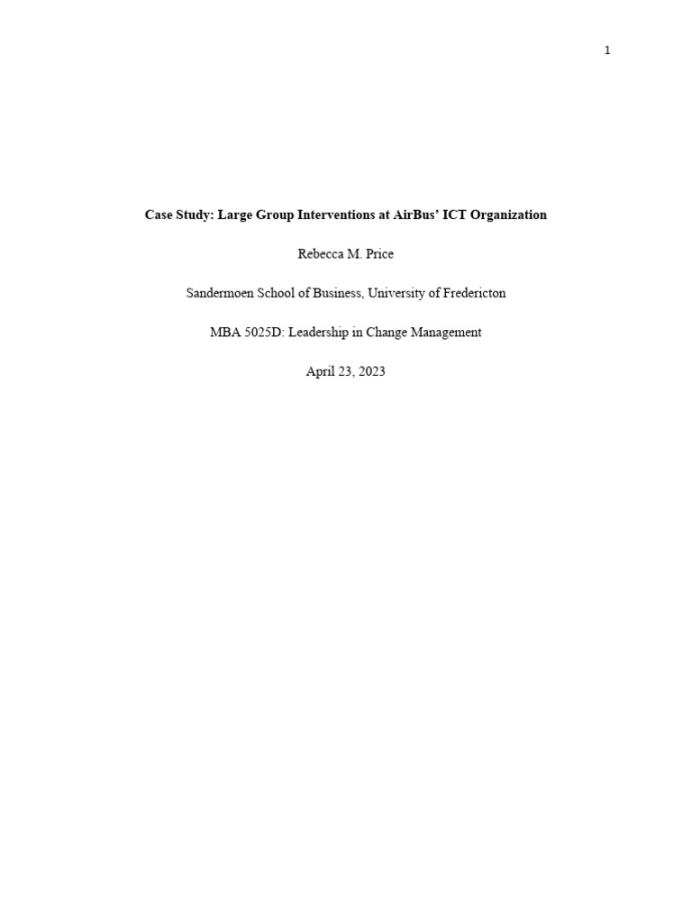 Large Group Interventions at Airbus ICT | PDF | Leadership ...
