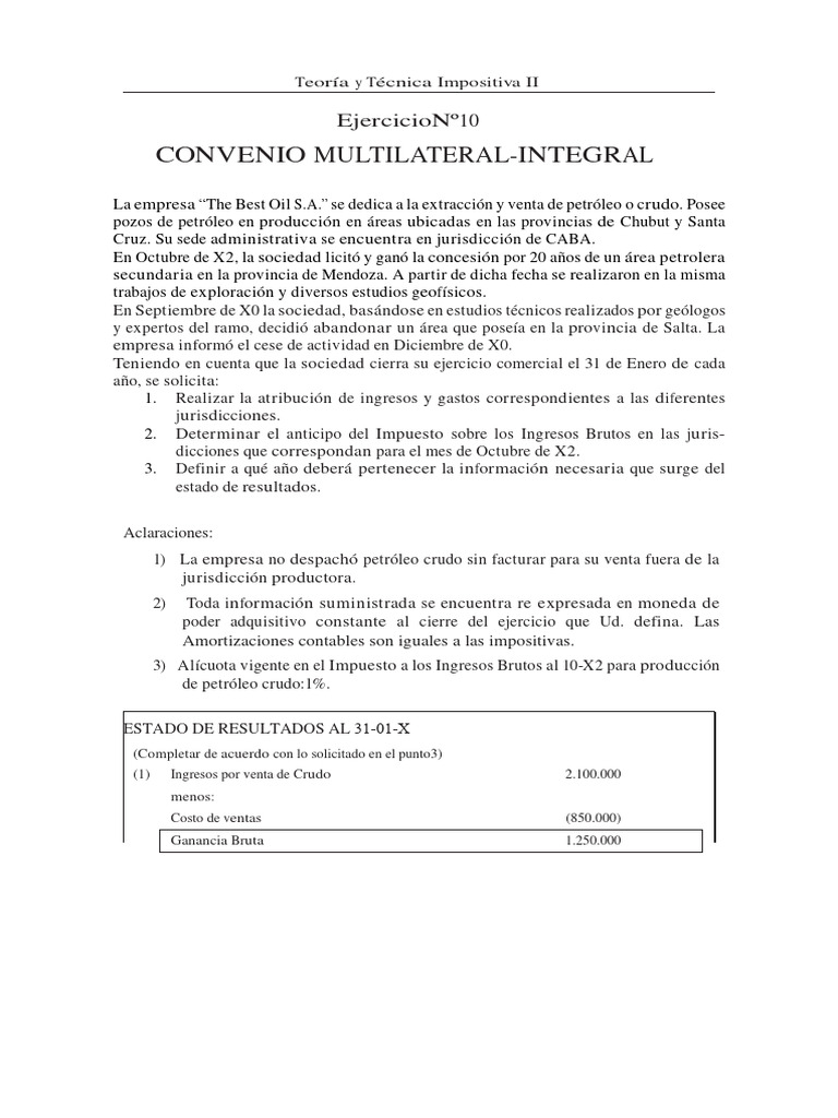 Convenio Multilateral: Atribución y Anticipo Impuestos | PDF | Petróleo ...