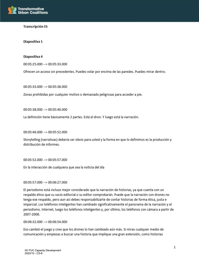 2310 CS6 ES Transcripci N | PDF | Vehículo aéreo no tripulado | Cartografía