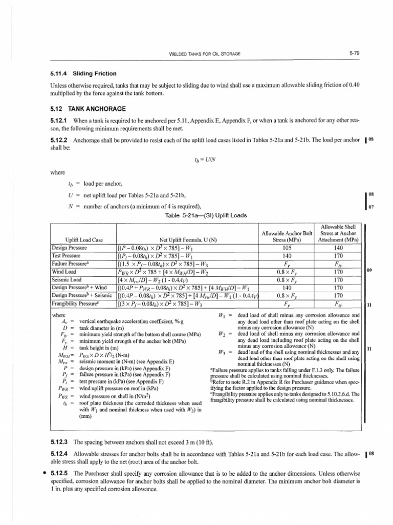 Tank Anchorage | PDF