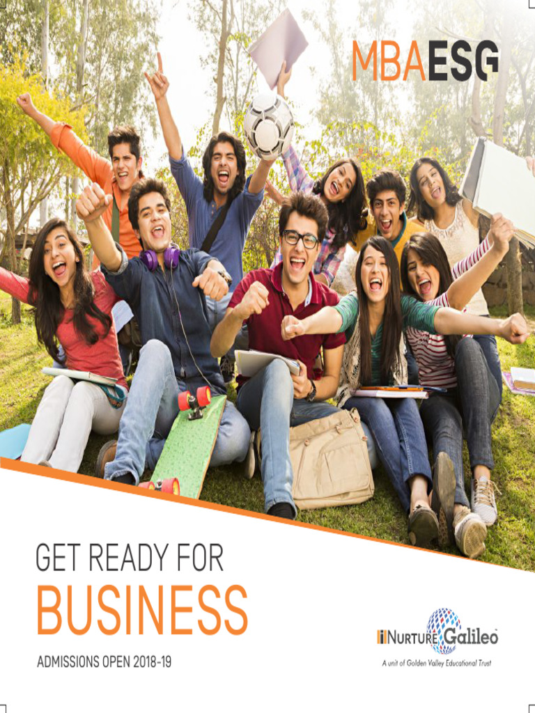 INurture MBA ESG MBA Program Brochure 1 | PDF | Tourism | Master Of Business Administration