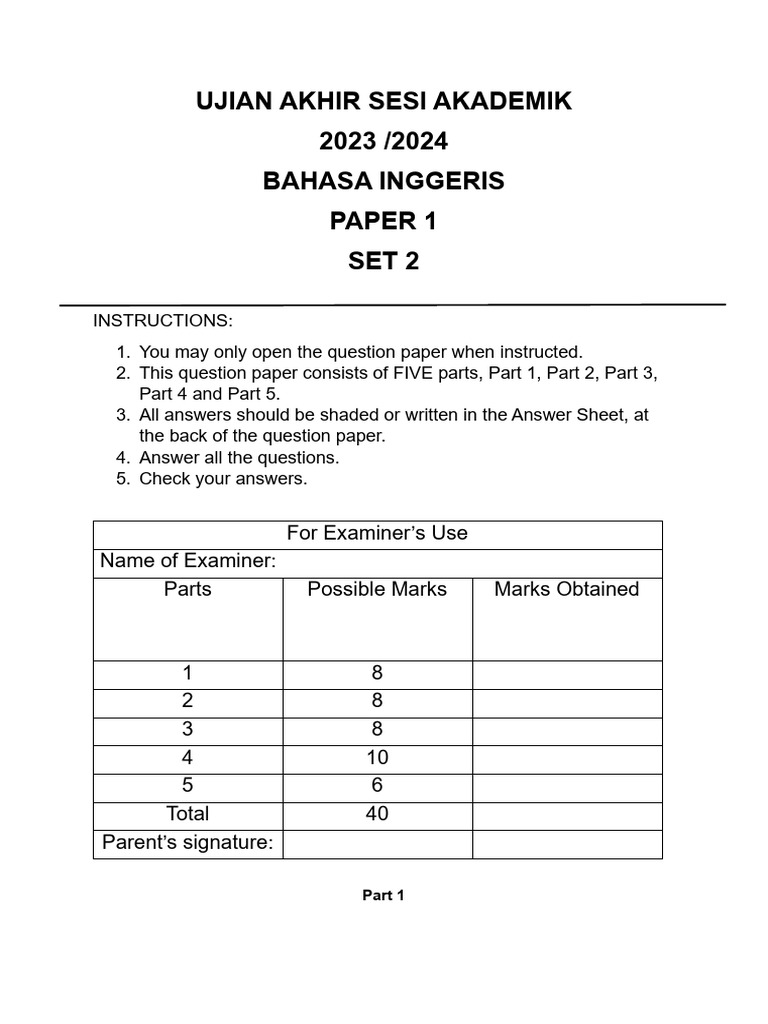 Uasa Set 2 English | PDF