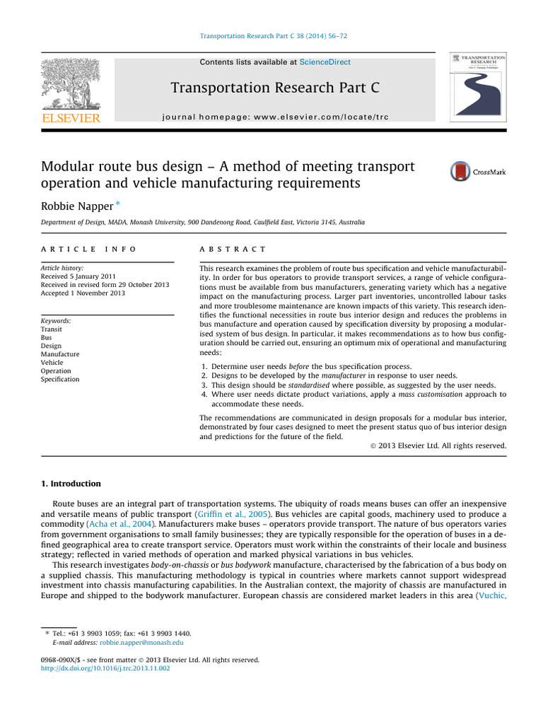 Modular Route Bus Design | PDF | Bus | Modularity