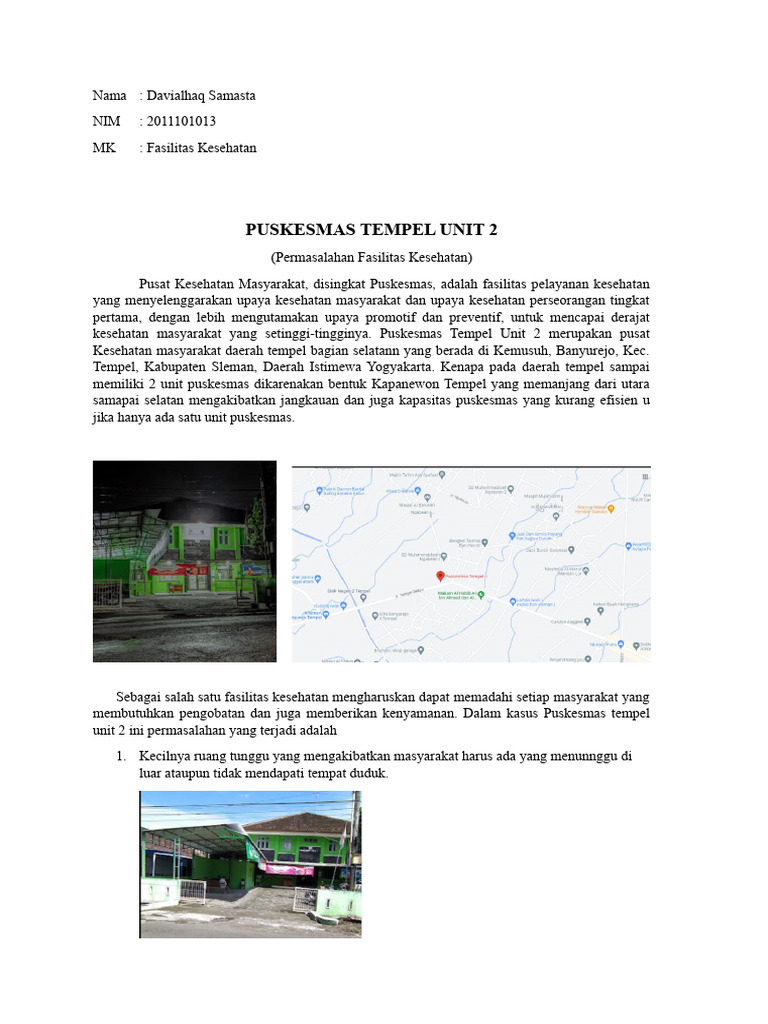 Puskesmas Tempel Unit 2 | PDF | Kesehatan Holistik