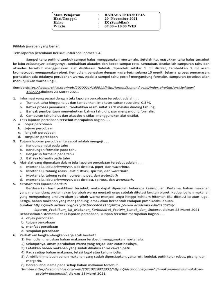 Pas Ganjil Kls 9 20212022 | PDF | Kajian Bahasa Asing | Kesehatan Holistik