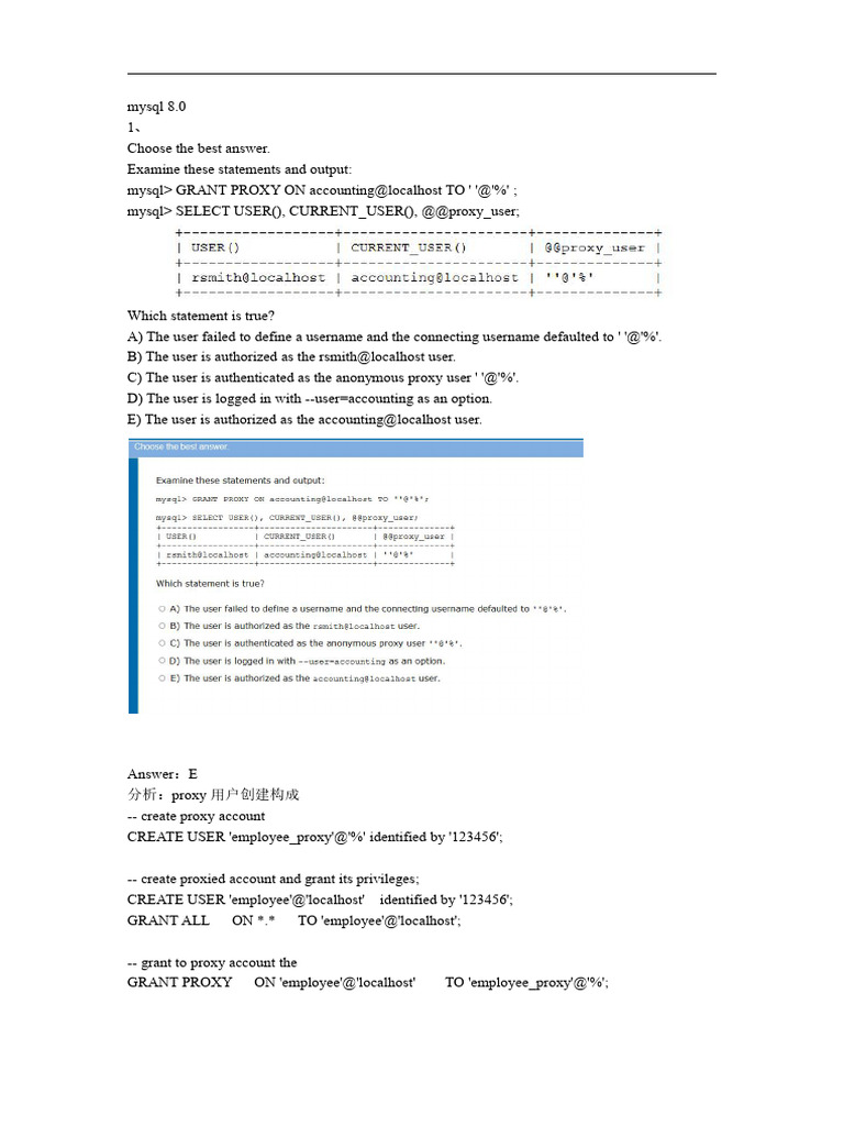MySQL 8.0 OCP 1Z0-908-Q175 | PDF | My Sql | Databases