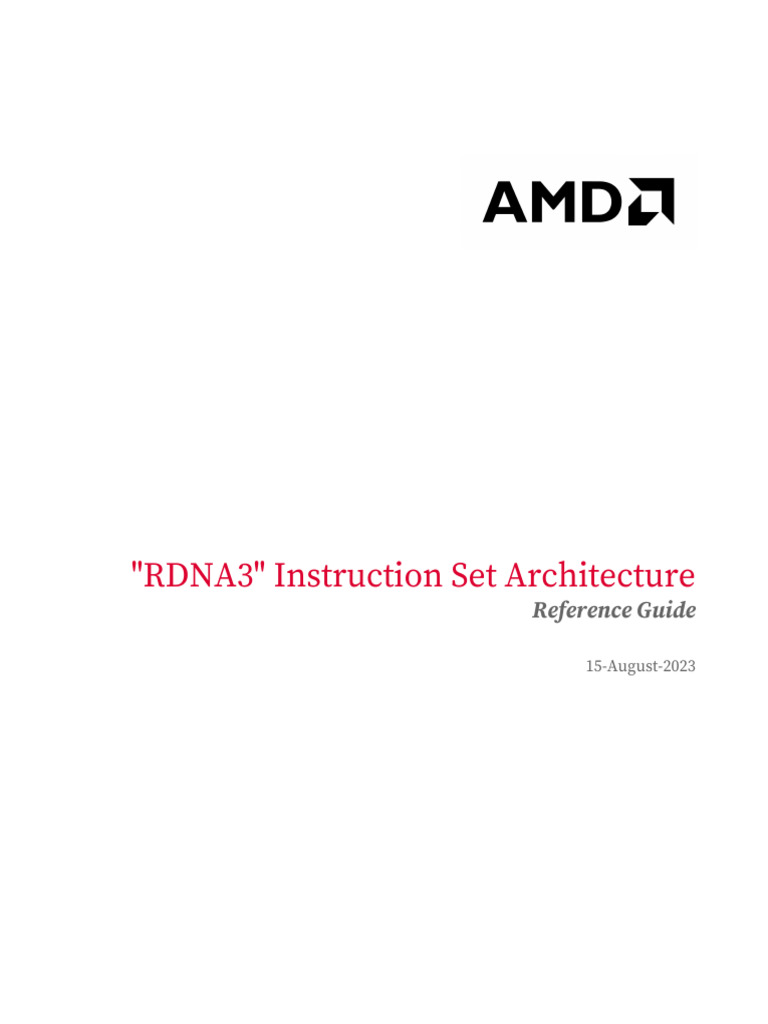 Rdna3 Shader Instruction Set Architecture Feb 2023 0 | PDF