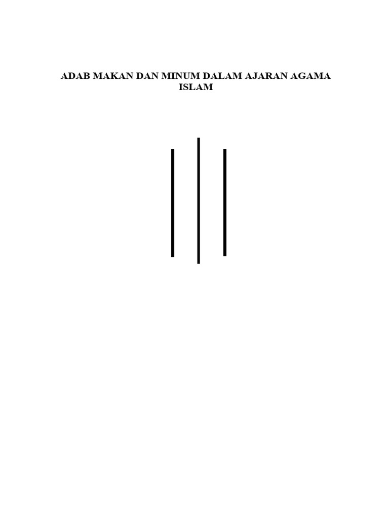 Adab Makan Dan Minum Dalam Ajaran Agama Pdf 