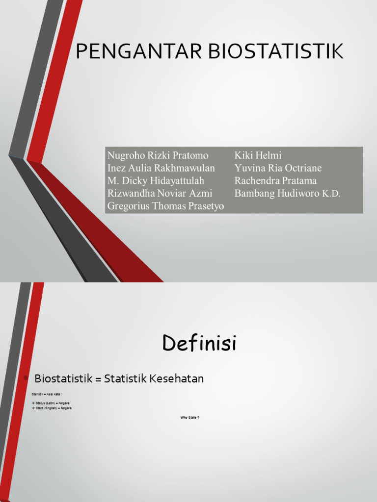 Pengantar Biostatistik: Definisi dan Aplikasi | PDF | Pengembangan Diri | Kesehatan Holistik