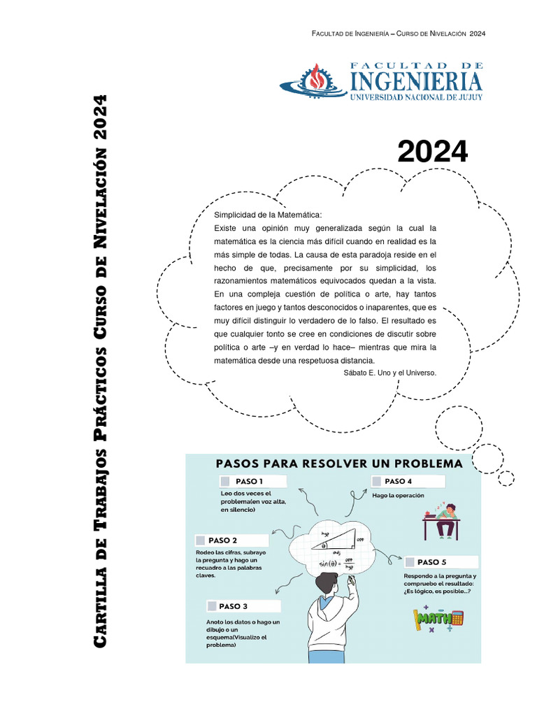 Cartilla Ingreso 2024 | PDF | Funciones trigonométricas | Ecuaciones