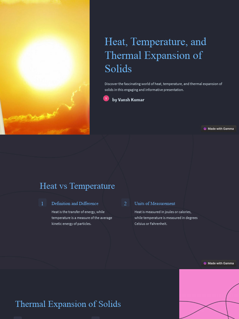 Heat, Temperature & Solid Expansion | PDF | Thermal Expansion | Temperature