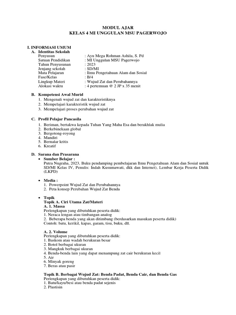 Modul Ajar IPAS | PDF | Karier & Perkembangan | Kajian Bahasa Asing