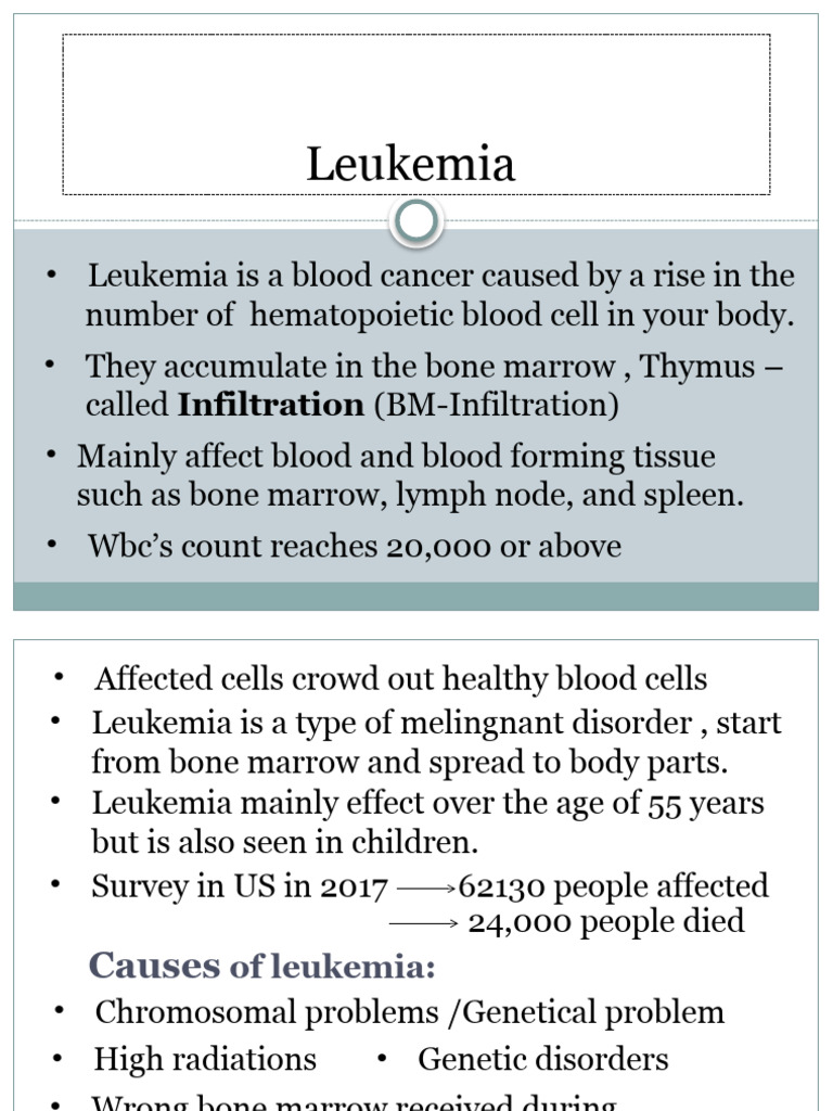 Leukemia Presentation | PDF | Leukemia | Bone Marrow