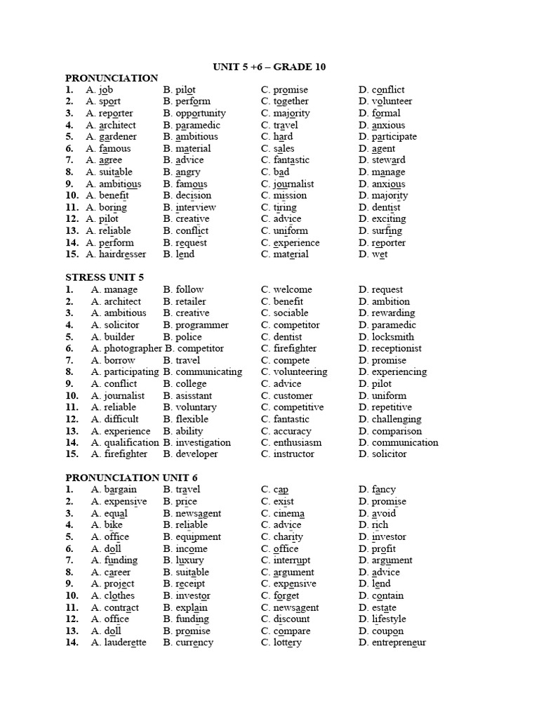 De Cuong Giua Ky Ii - Tieng Anh 10 | PDF | Career & Growth | Business