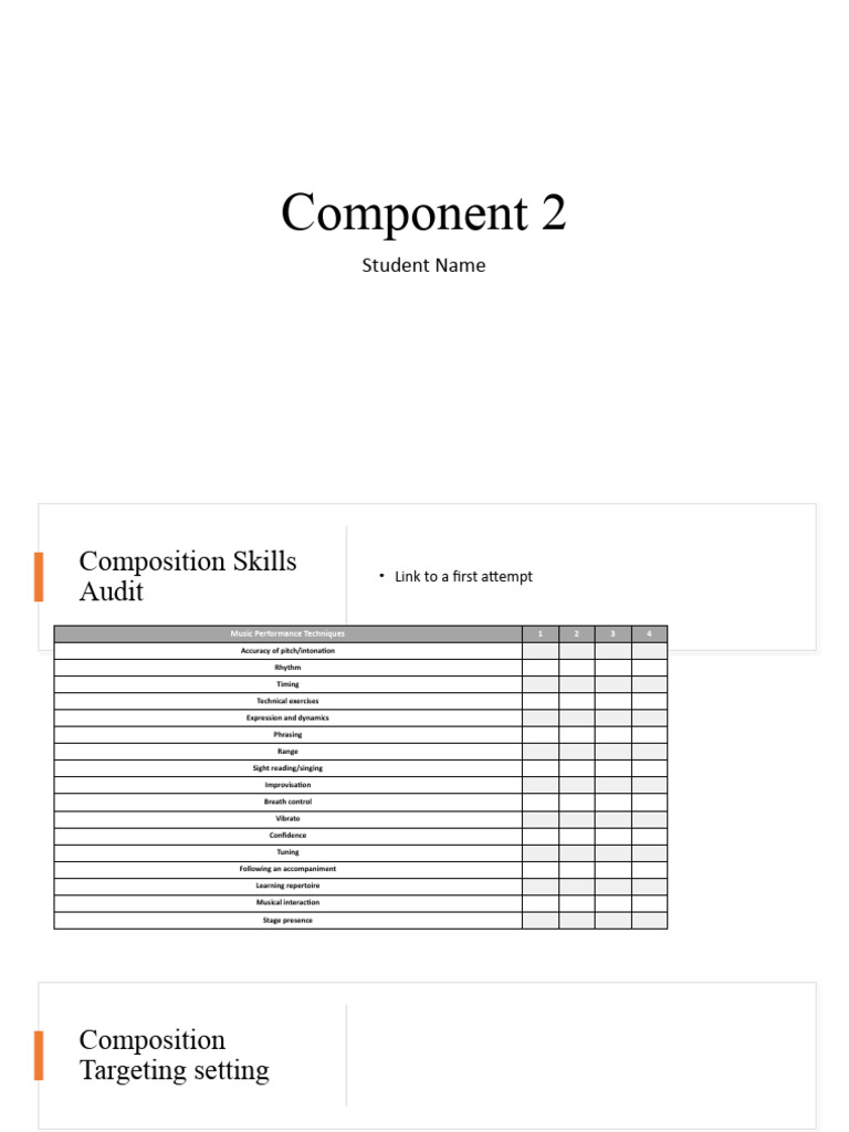 Component 2 Template | PDF | Music Theory | Musical Compositions