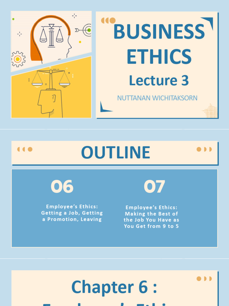 Bản sao BUSINESS - ETHICS - Lecture3 | PDF | Bribery | Employment